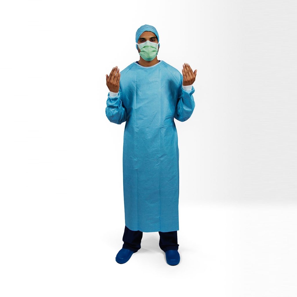 Green Plush Surgical Gown | Extra Soft and Durable Spunlace